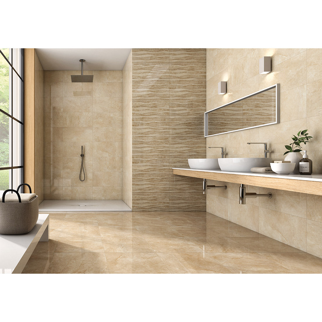 Luxor 30 x 60cm Gloss Beige Wall Tiles– ROSE TILES