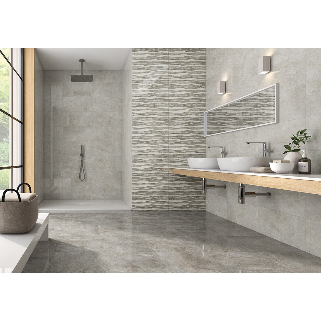 Luxor 30 x 60cm Gloss Gris Mosaic Wall Tiles– ROSE TILES