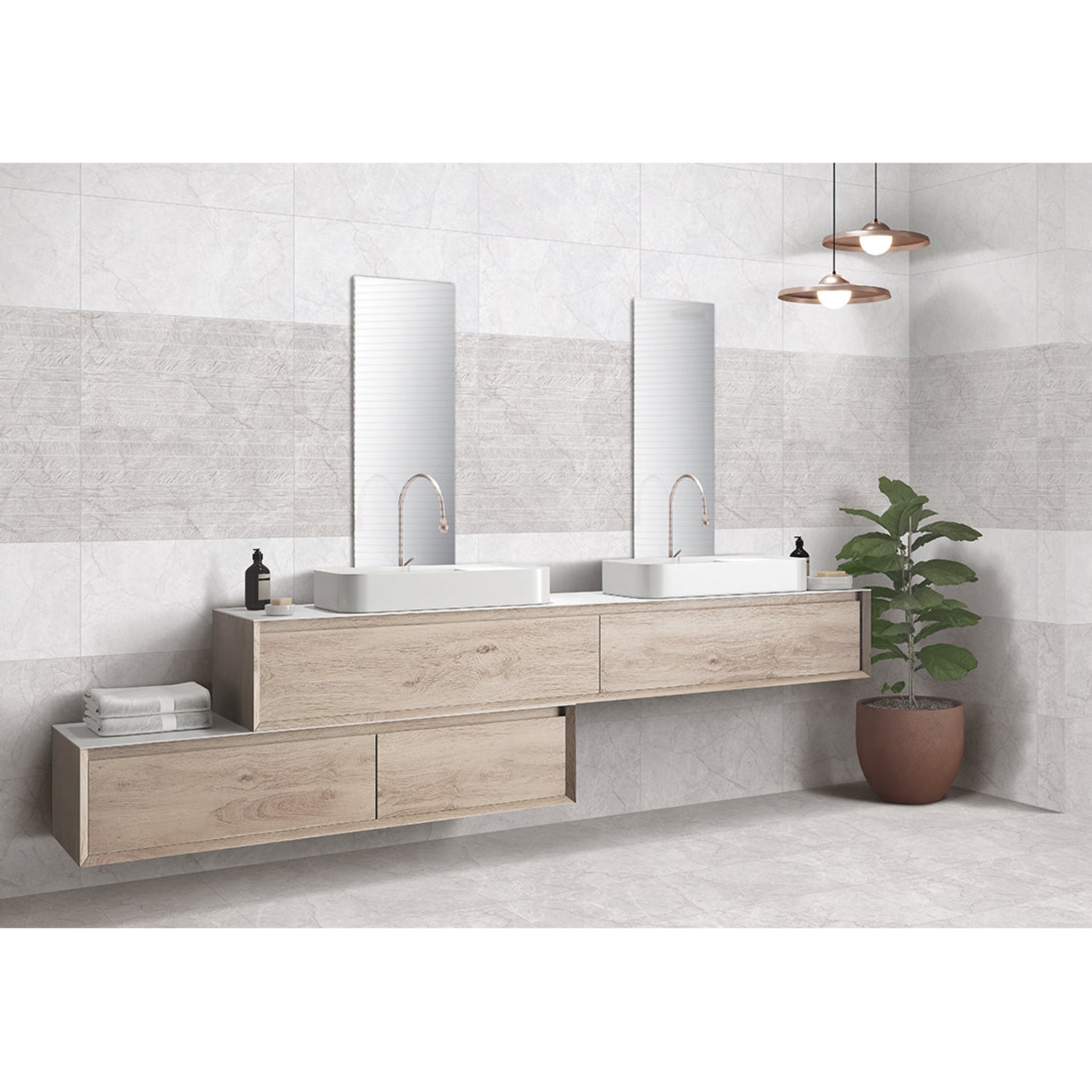 Winter 30 x 60cm Ice Matt Carving Wall Tiles– ROSE TILES
